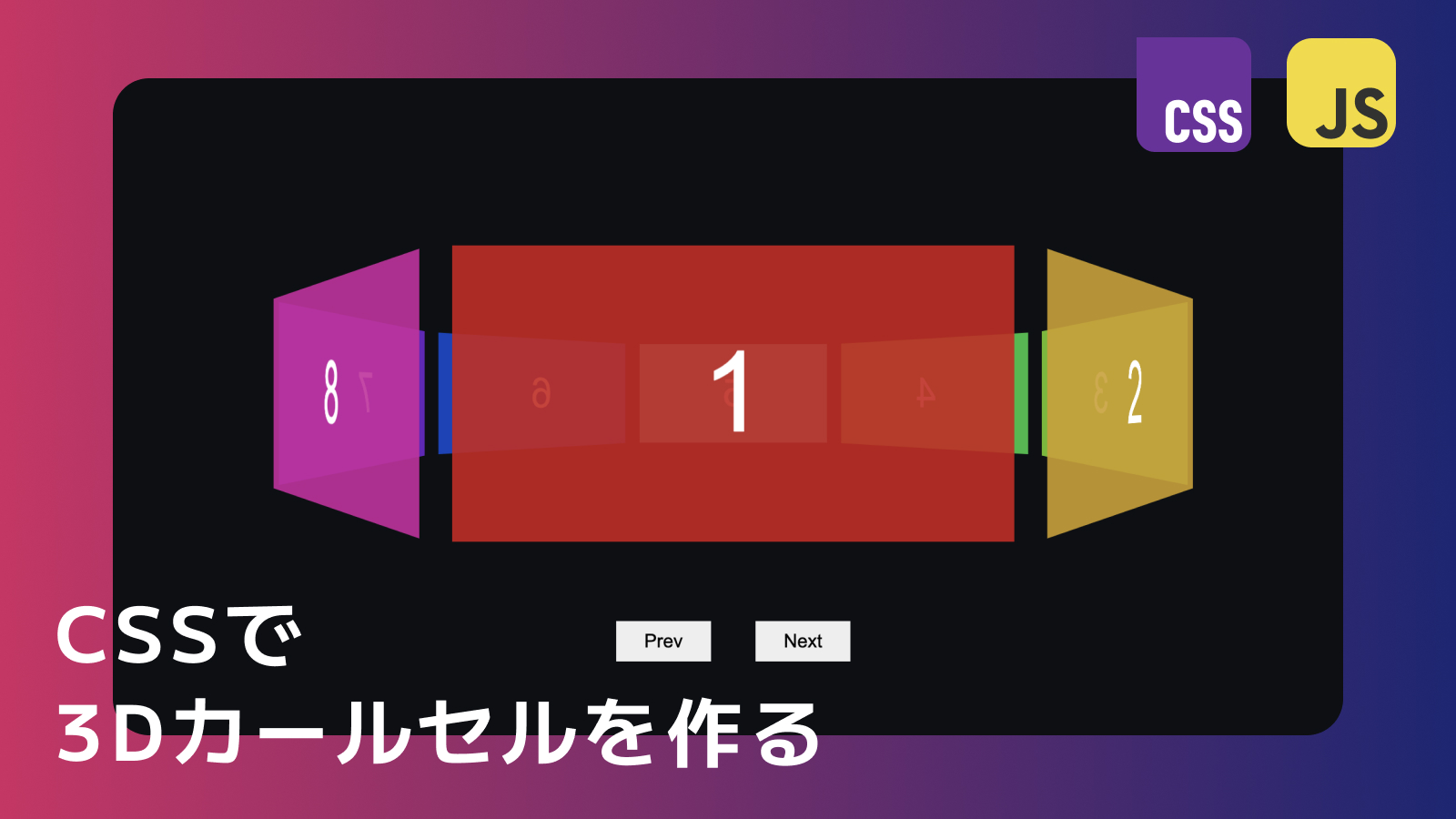 CSS transform と perspective を使った3Dカルーセルの作り方 | нуль